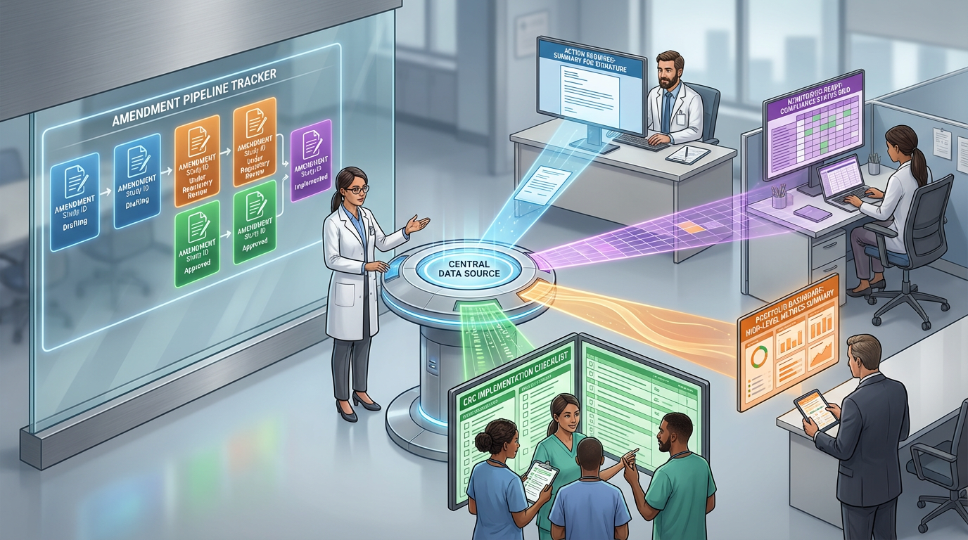 Communicating amendment status: dashboards and reports that keep ...