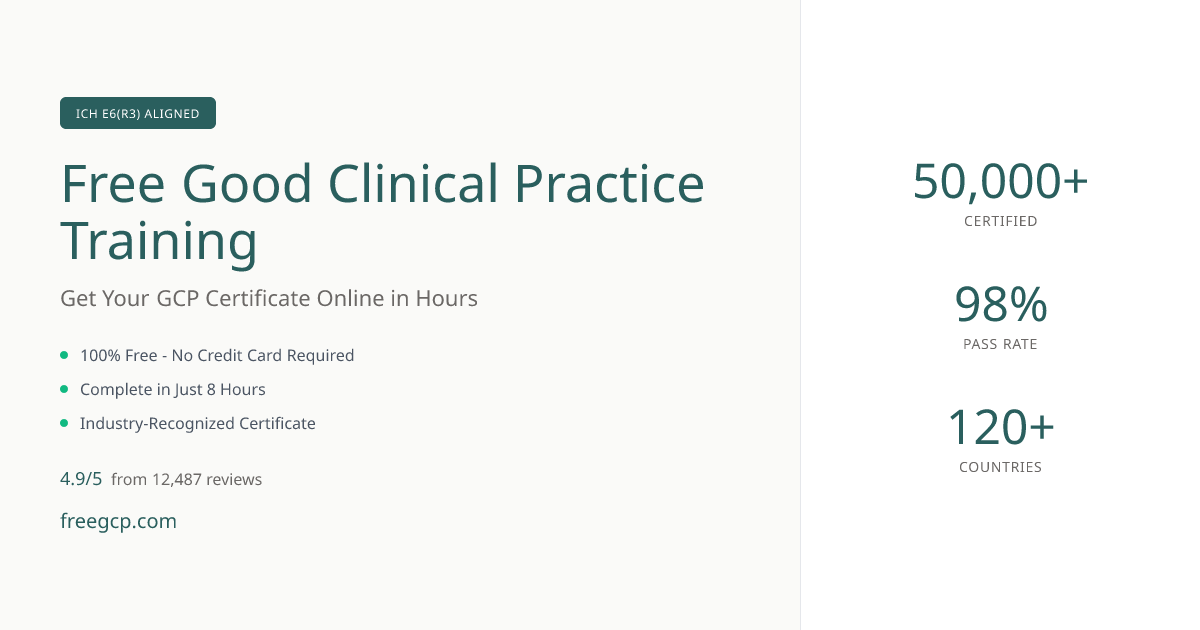 FreeGCP Training - Free Good Clinical Practice Certification & Courses
